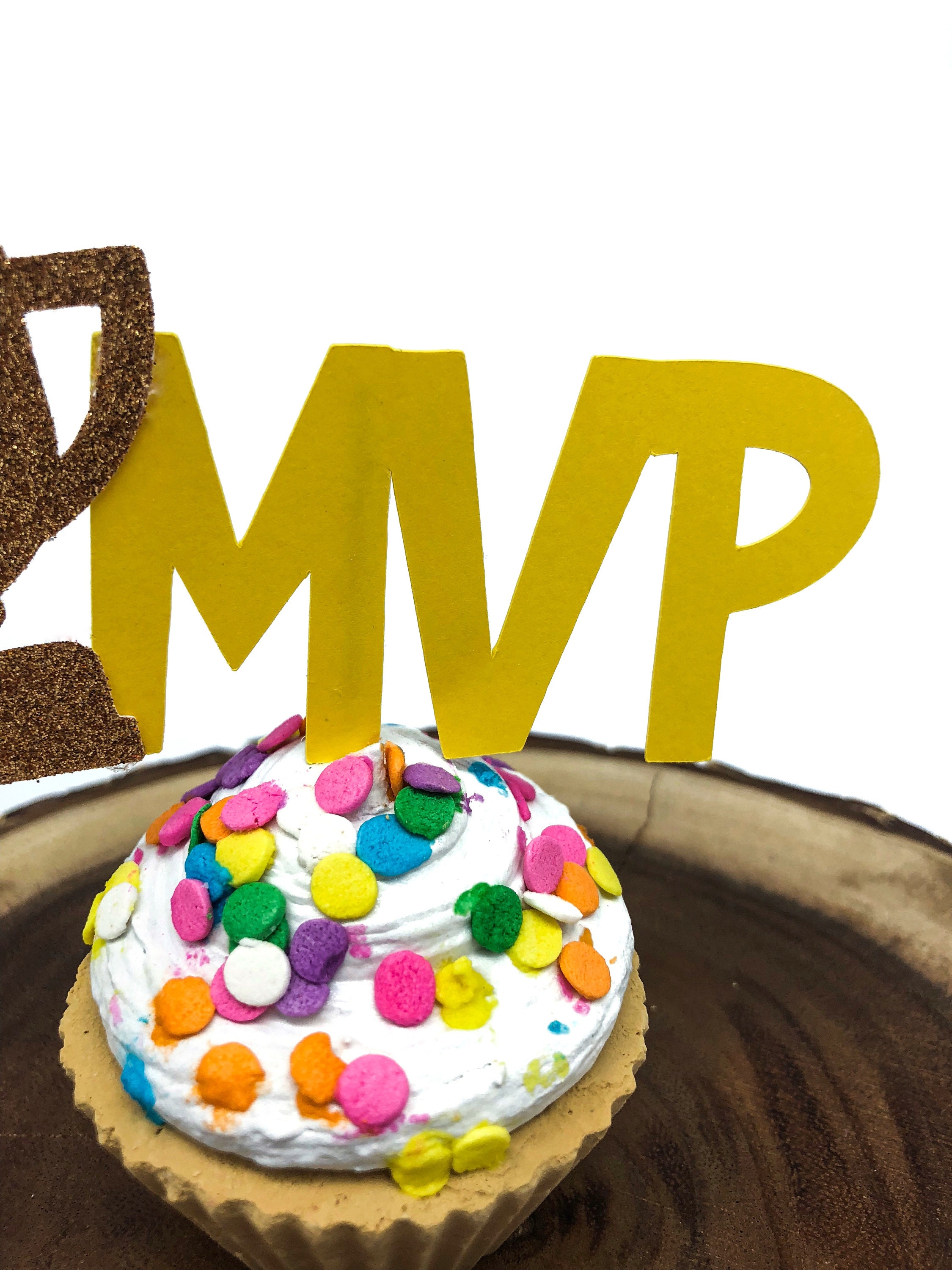 MVP Cupcake Toppers 12 Cupcake Toppers MVP Team Party | Etsy