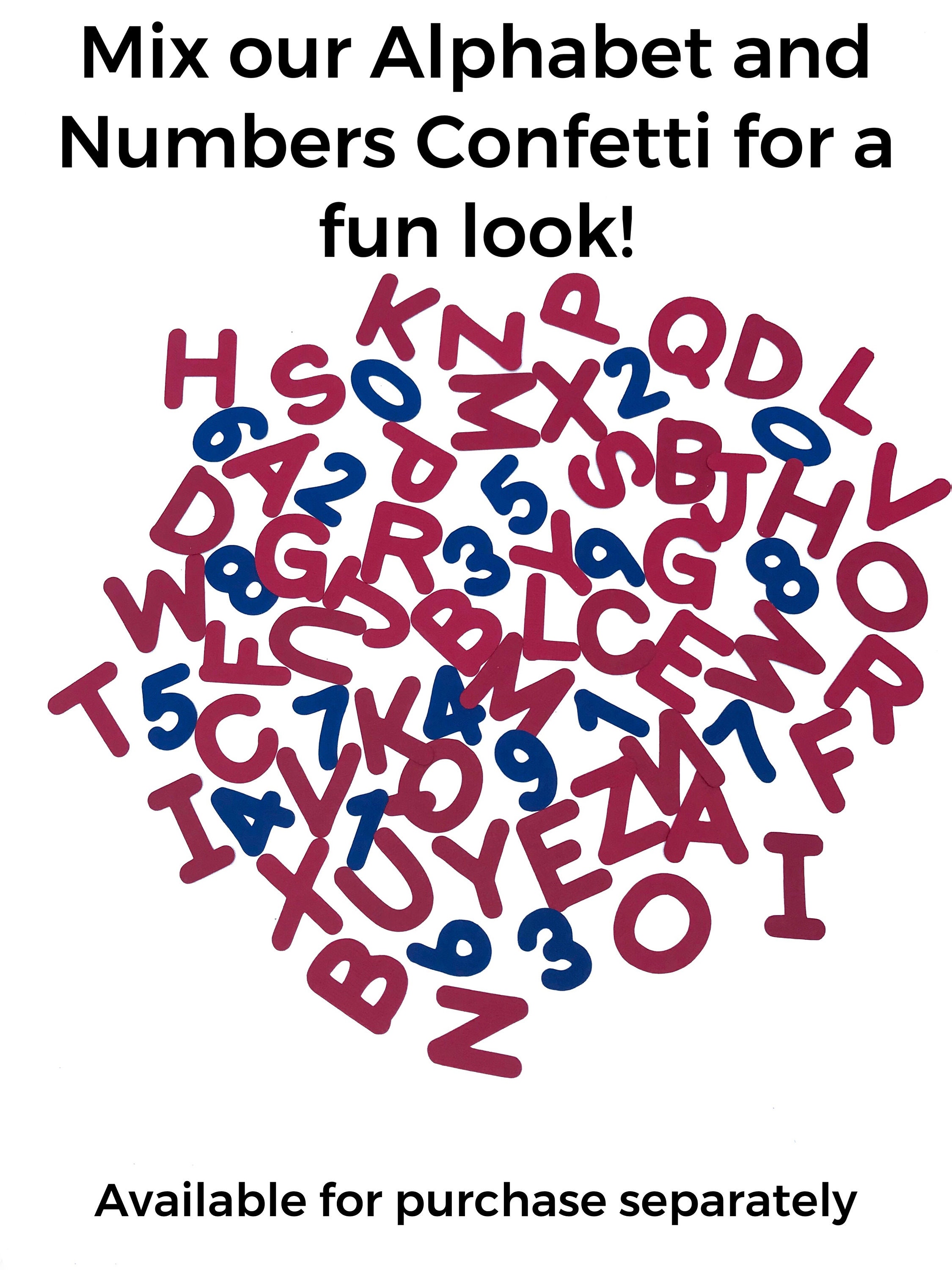Alphabet Confetti 52 Pieces School Confetti School Party - Etsy