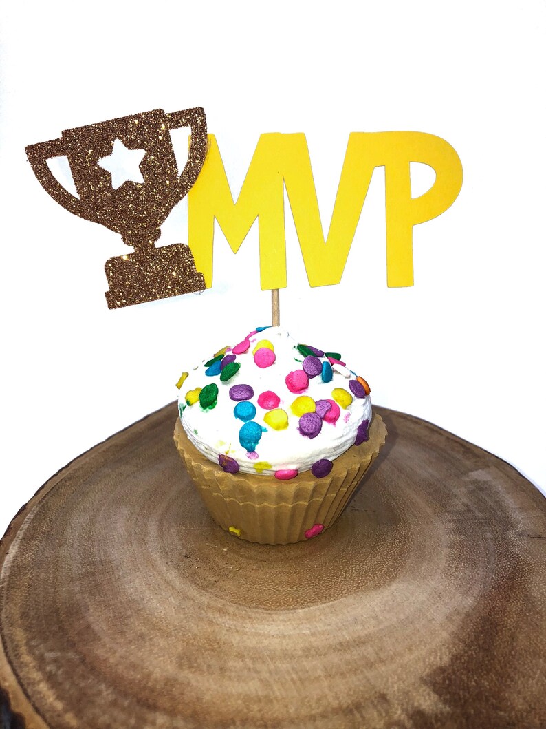 MVP Cupcake Toppers 12 Cupcake Toppers MVP Team Party - Etsy