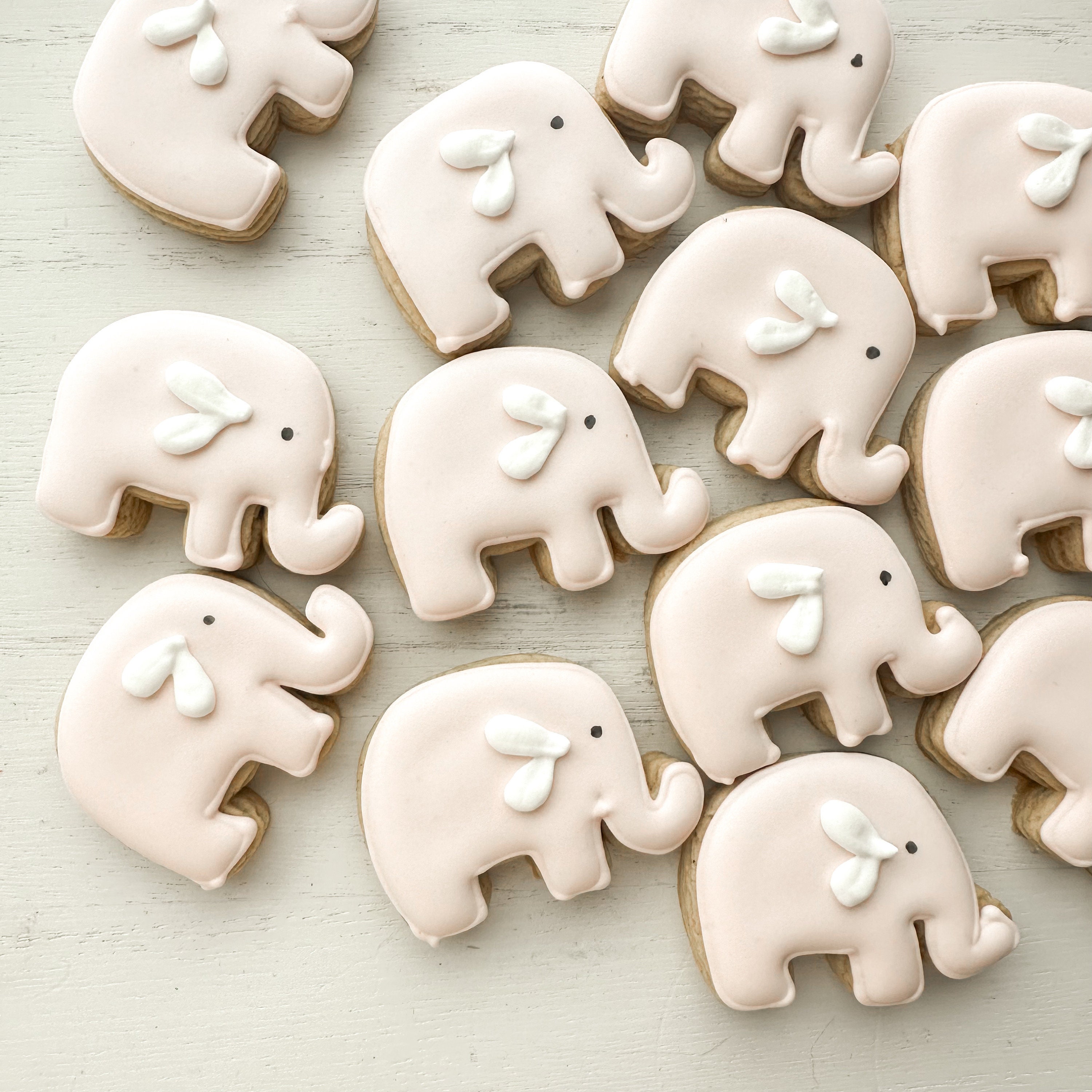 Elephant Baby Shower Mini Cookies Decorated Cookies Custom Cookies Baby ...