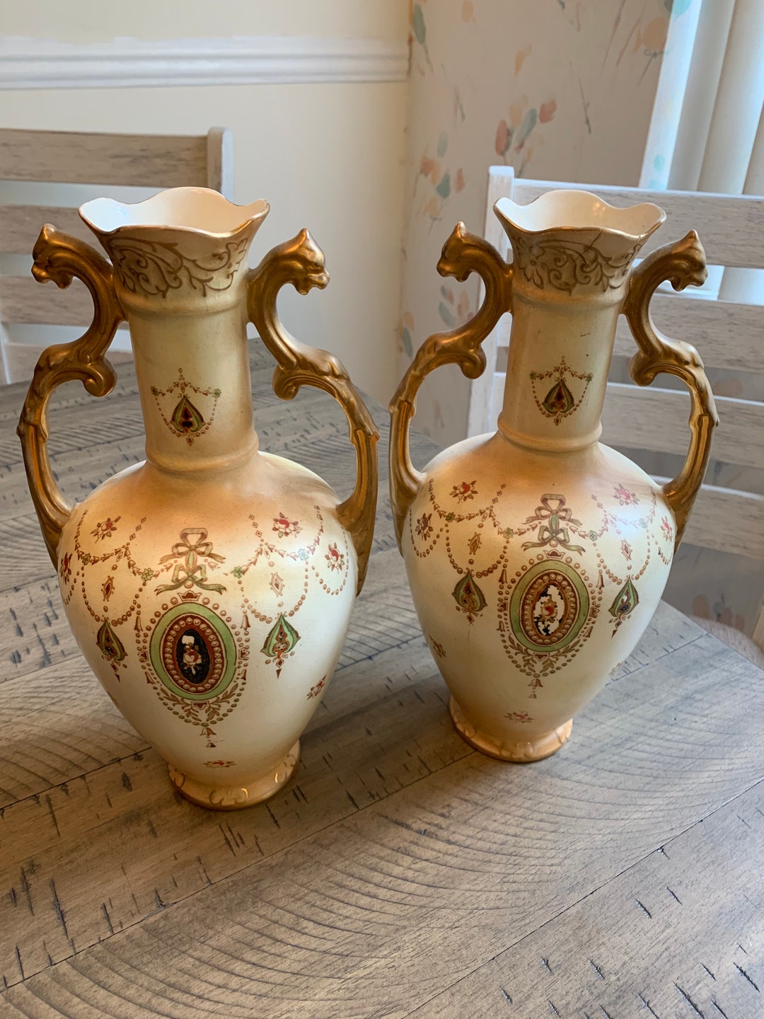 Set of Devon Ware Vases - Etsy