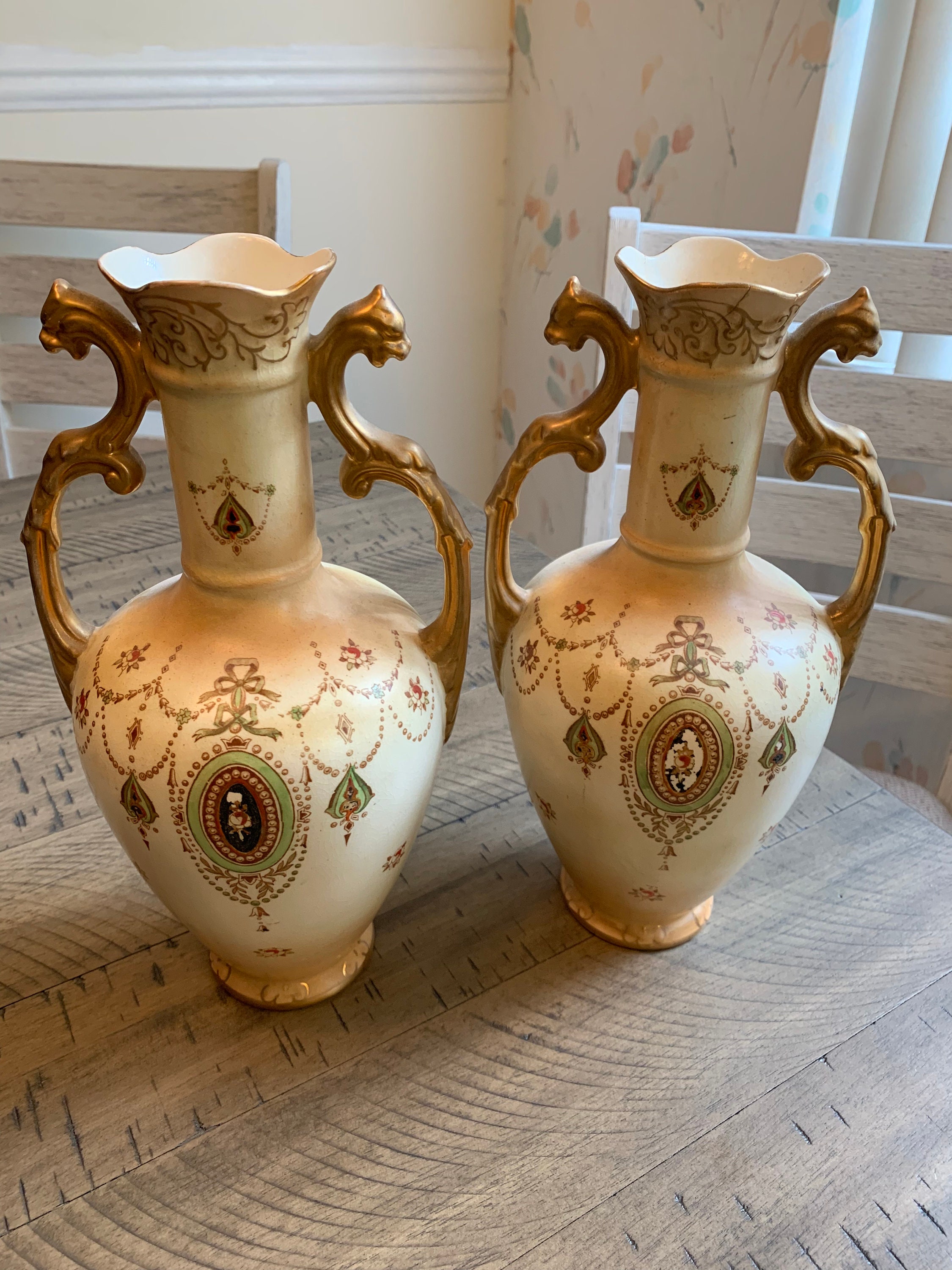 Set of Devon Ware Vases - Etsy