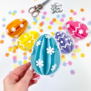 SVG Digital File, 3D Easter Eggs Template, Spring Decor, Paper Decor ...