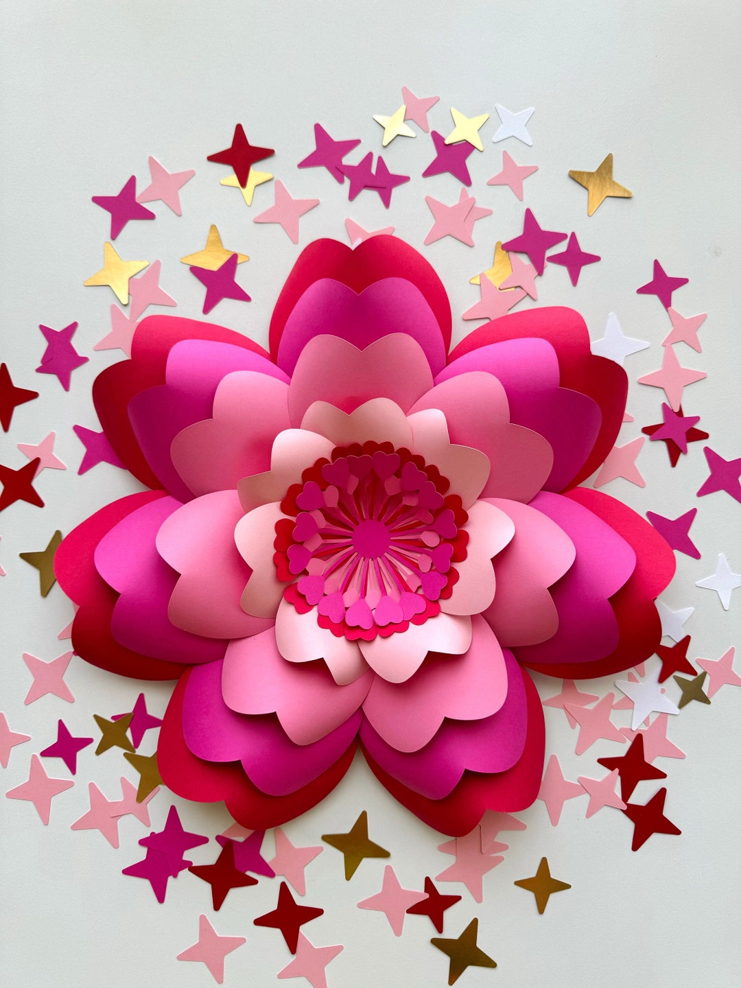 SVG Paper Daisy, Digital Flower Template, Card Stock, Spring Craft, DIY ...