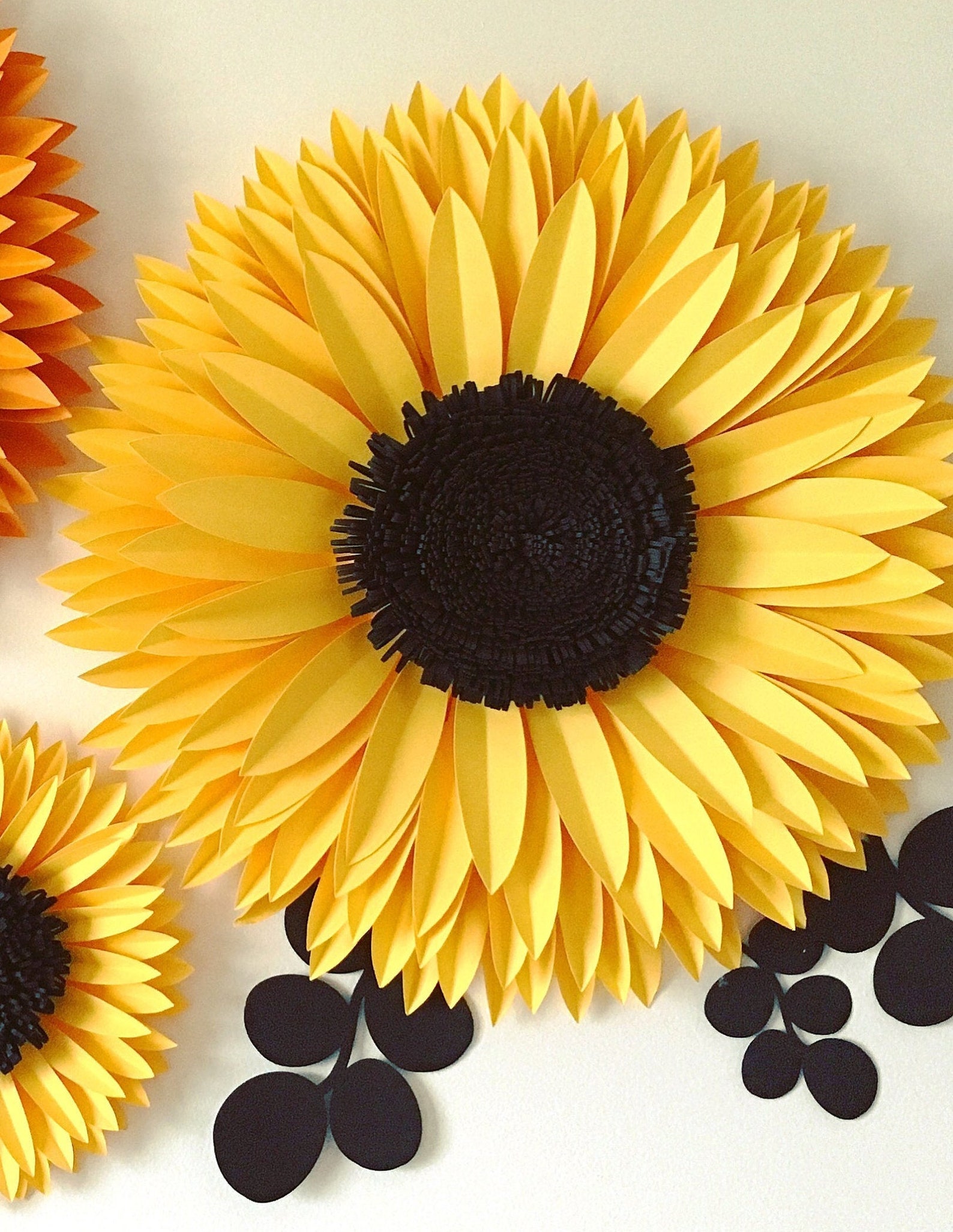 SVG Digital Template, Paper Sunflower, Fall Decor, Paper Flowers, DIY ...