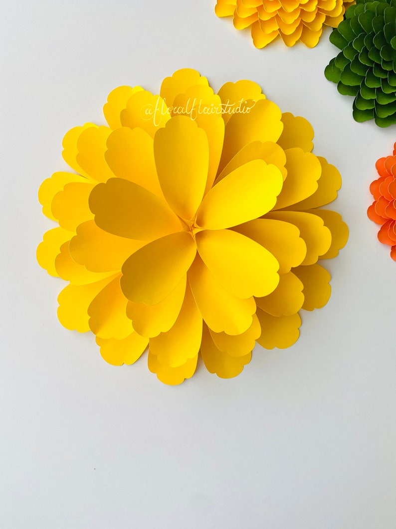 SVG Digital File PDF Template Paper Flower Decor Paper - Etsy