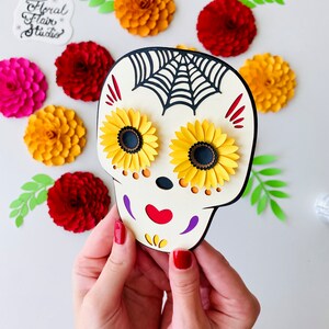 SVG BUNDLE, Paper Skulls and Marigolds, Mexican Tradition, Día De ...