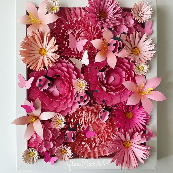 Paper Flower Shadow Box - Etsy