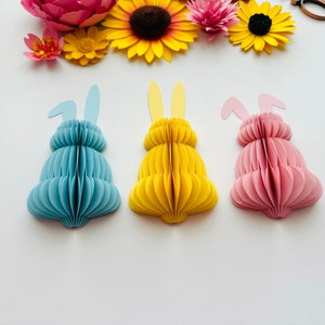 SVG Digital File, 3D Bunny Template, Spring Decor, Paper Decor, Easter ...