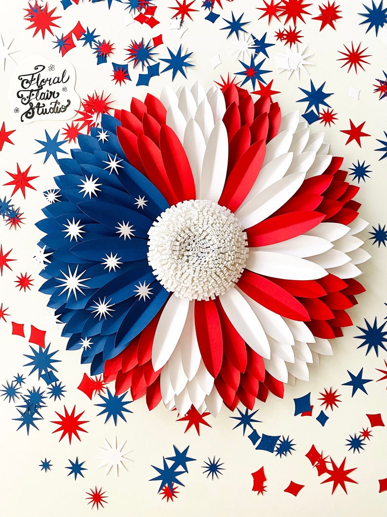 SVG Digital Template Paper Sunflower Spring Decor Paper - Etsy