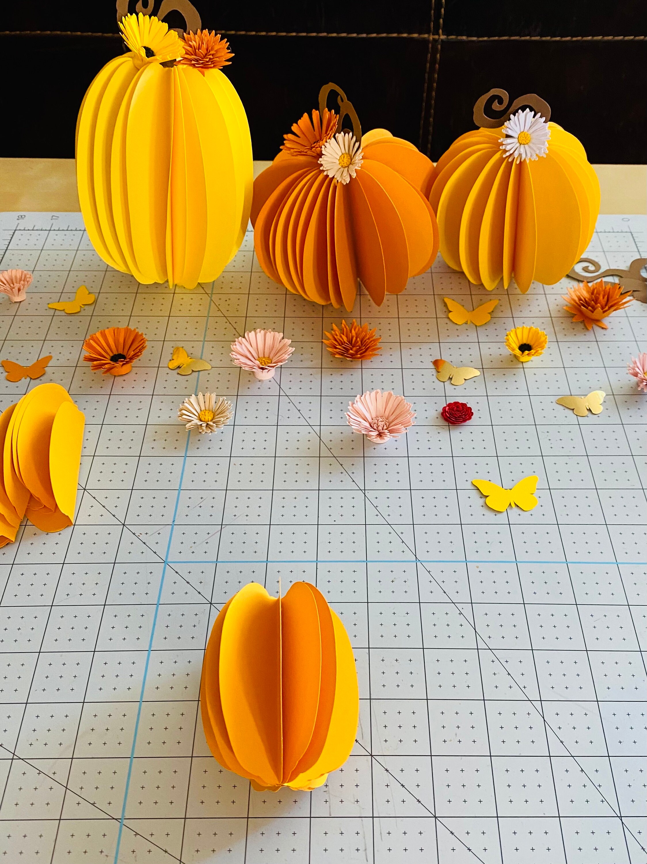 Party Décor Autumn Decoration Cardstock Paper Daisy PDF Fall Decor 3D ...
