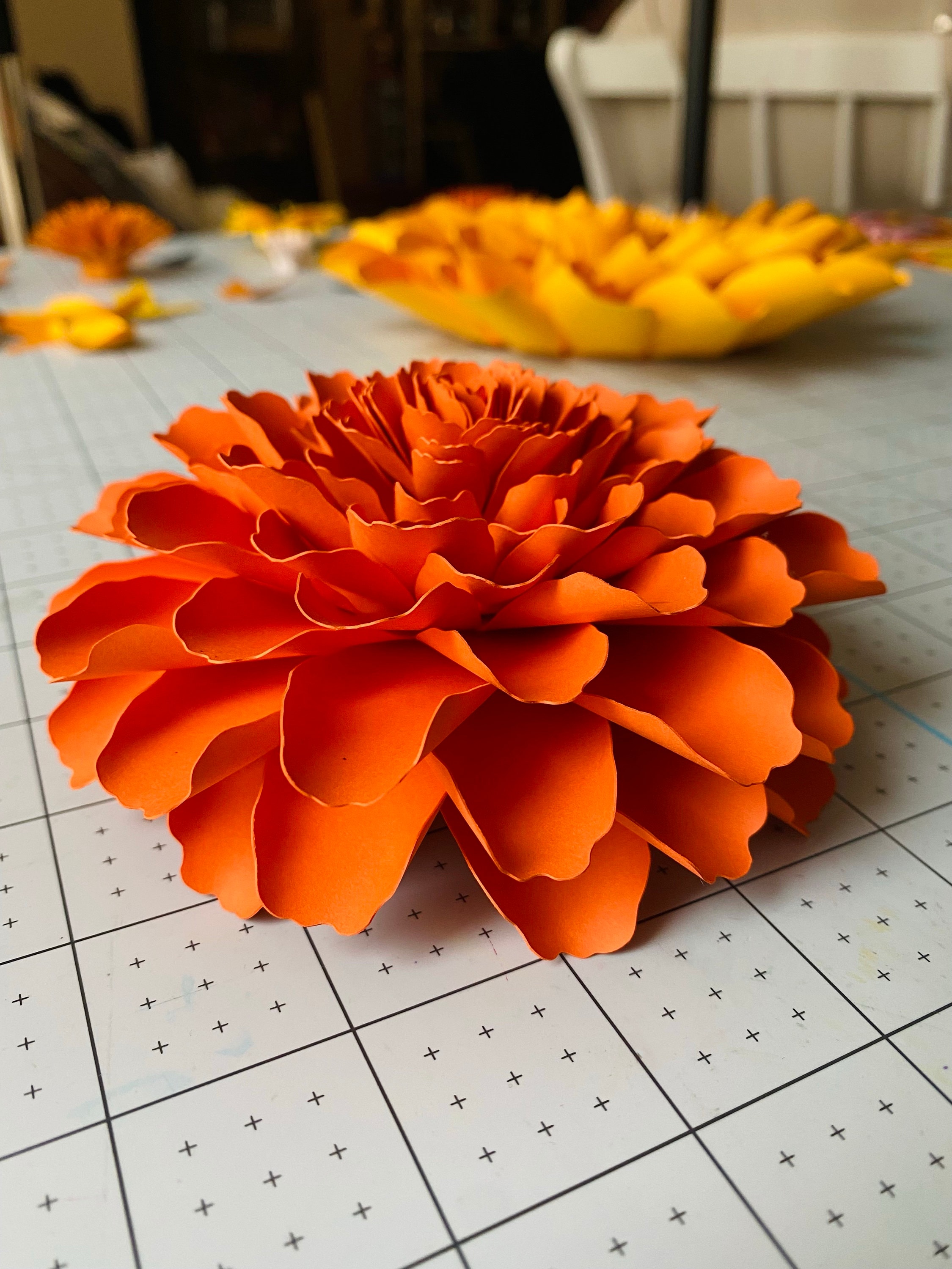 SVG Paper Marigold Template: DIY Floral Backdrop (digital File) - Etsy
