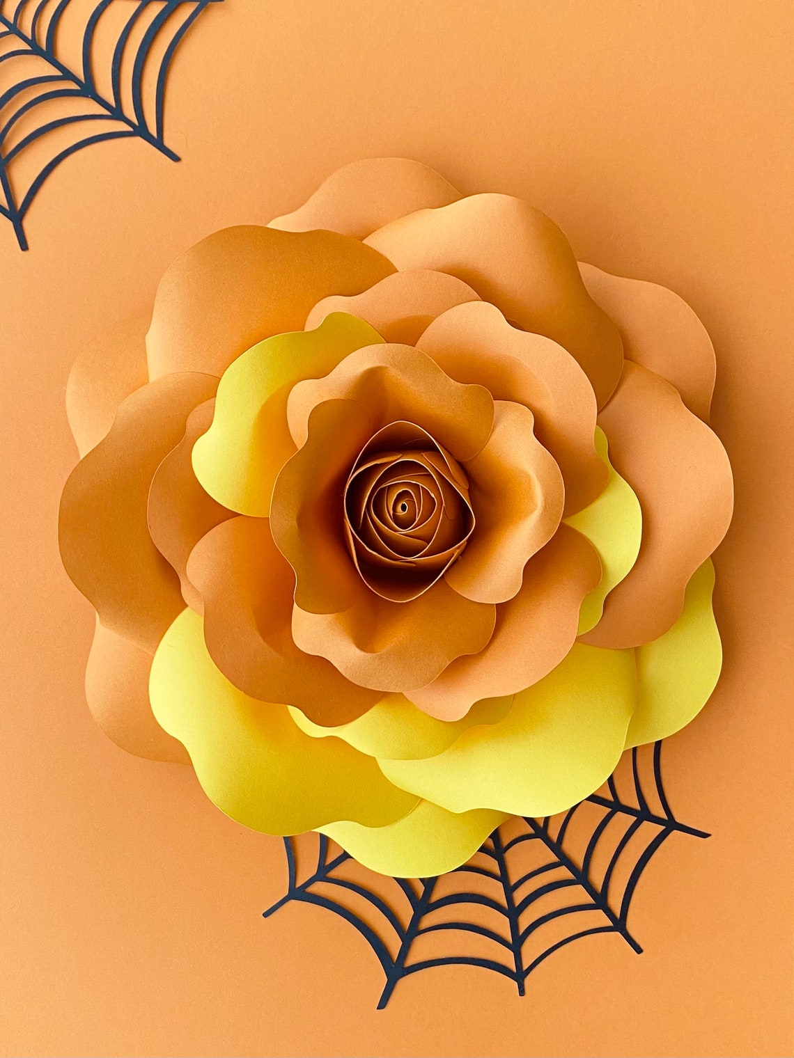 SVG Digital File Paper Rose Template Home Decor Floral - Etsy