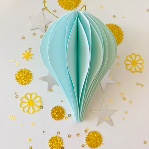 3D Paper Christmas Ornament Template: DIY Holiday Decor (SVG Digital ...