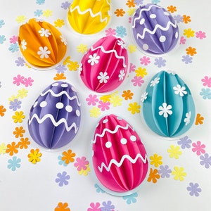 SVG Digital File, 3D Easter Eggs Template, Spring Decor, Paper Decor ...