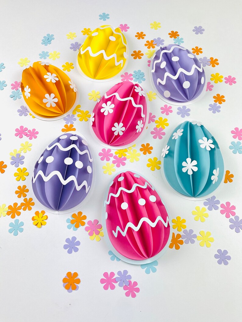 3D Easter Egg Template: Spring Paper Decor SVG (digital File) - Etsy