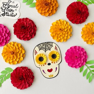 SVG BUNDLE, Paper Skulls and Marigolds, Mexican Tradition, Día De ...