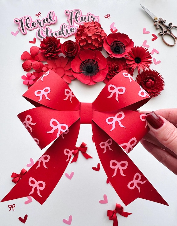 Paper Bow Template Svg