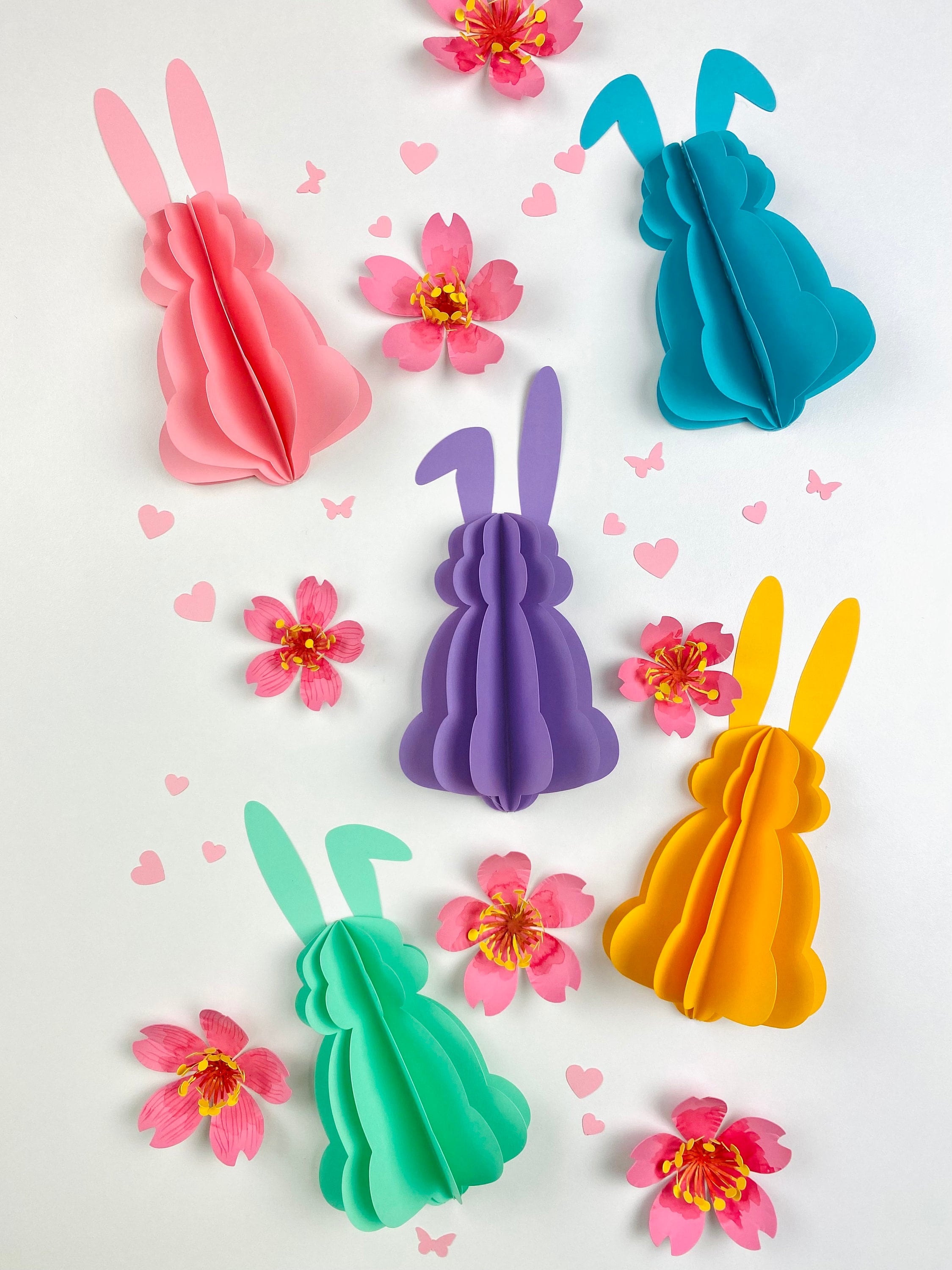 SVG Digital File 3D Bunny Template Spring Decor Paper - Etsy UK