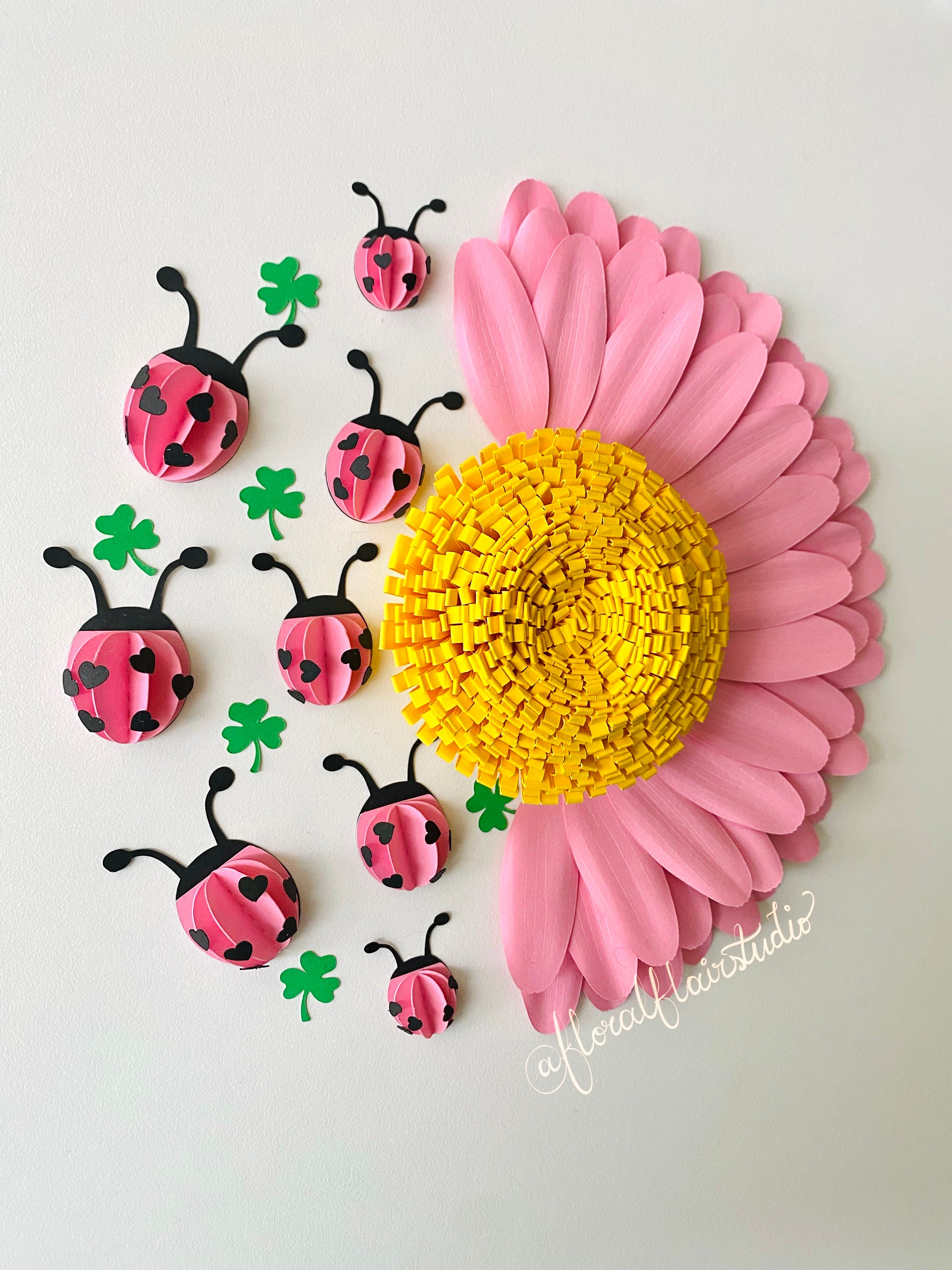 SVG Digital File Paper Daisy Ladybug Template Spring Decor - Etsy Canada