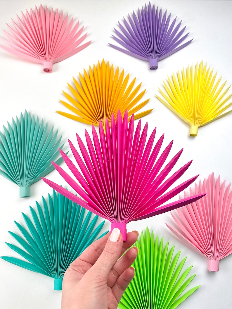 Paper Palm Leaf SVG Template: DIY Floral Backdrop (digital File) - Etsy