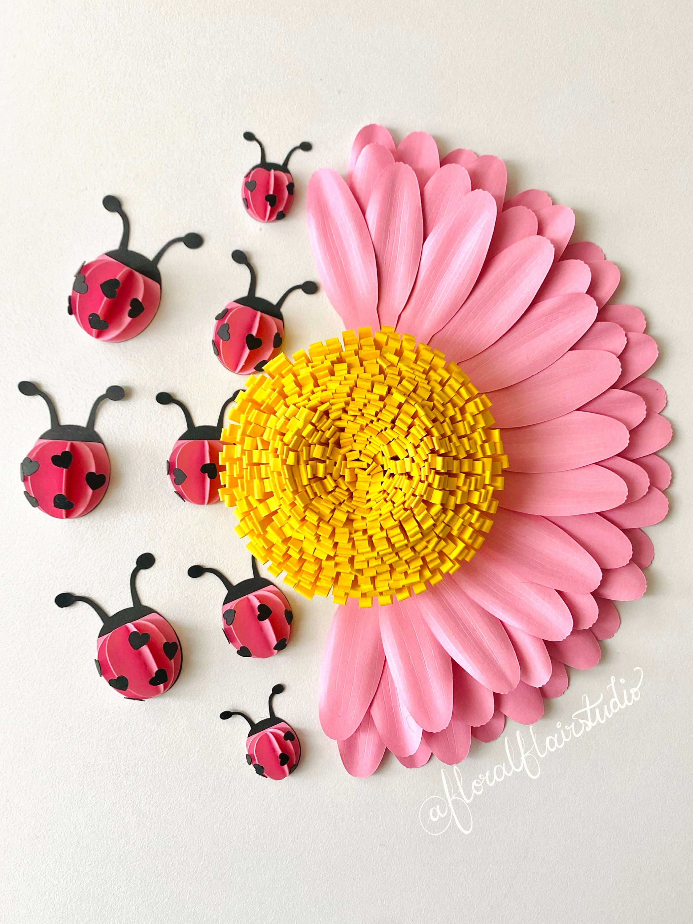 SVG Digital File Paper Daisy Ladybug Template Spring Decor - Etsy Canada