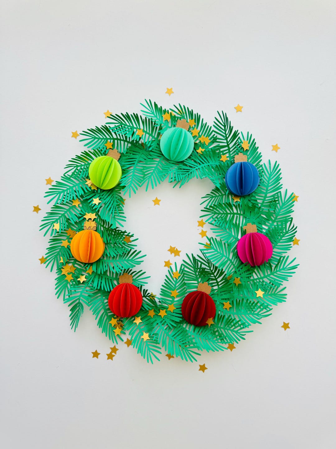 SVG, Digital File, 3D Christmas Lights, Easy Crafts for Kids, Rainbow ...