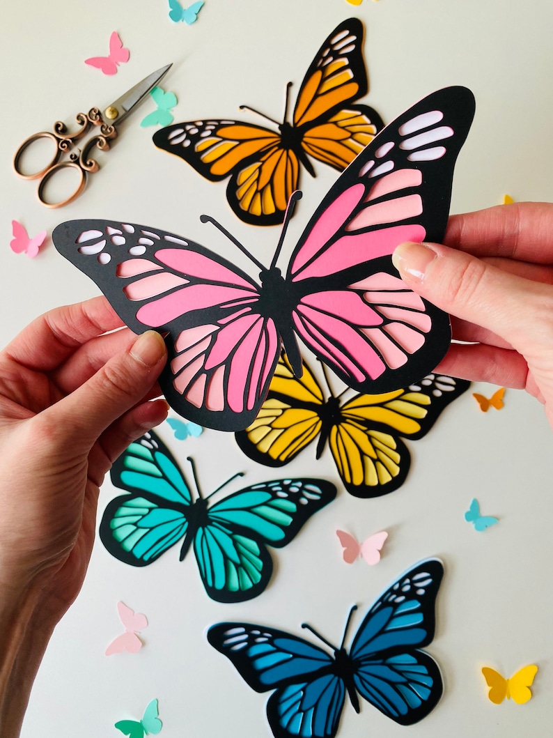 3D Paper Butterfly SVG: DIY Spring & Summer Decor (digital File) - Etsy ...