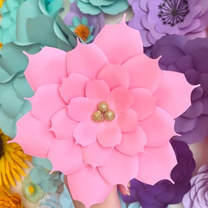 SVG Digital Template, Piper Paper Poinsettia, Paper Flower, Christmas ...