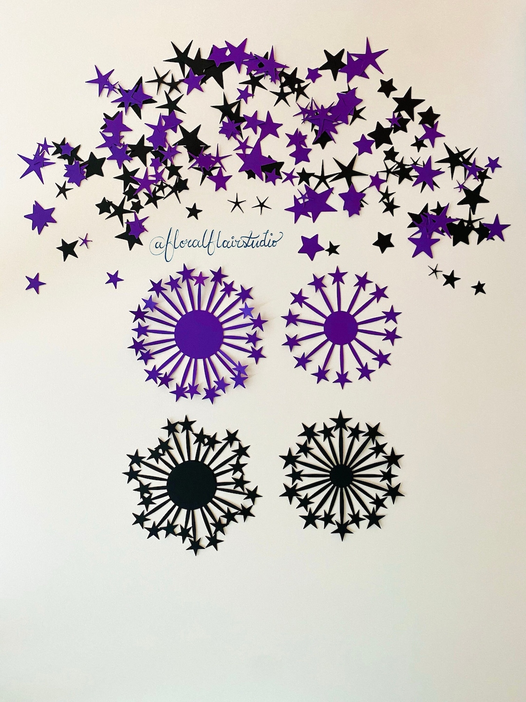 Star Paper Flower Center SVG Template: DIY Floral Decor (digital File ...