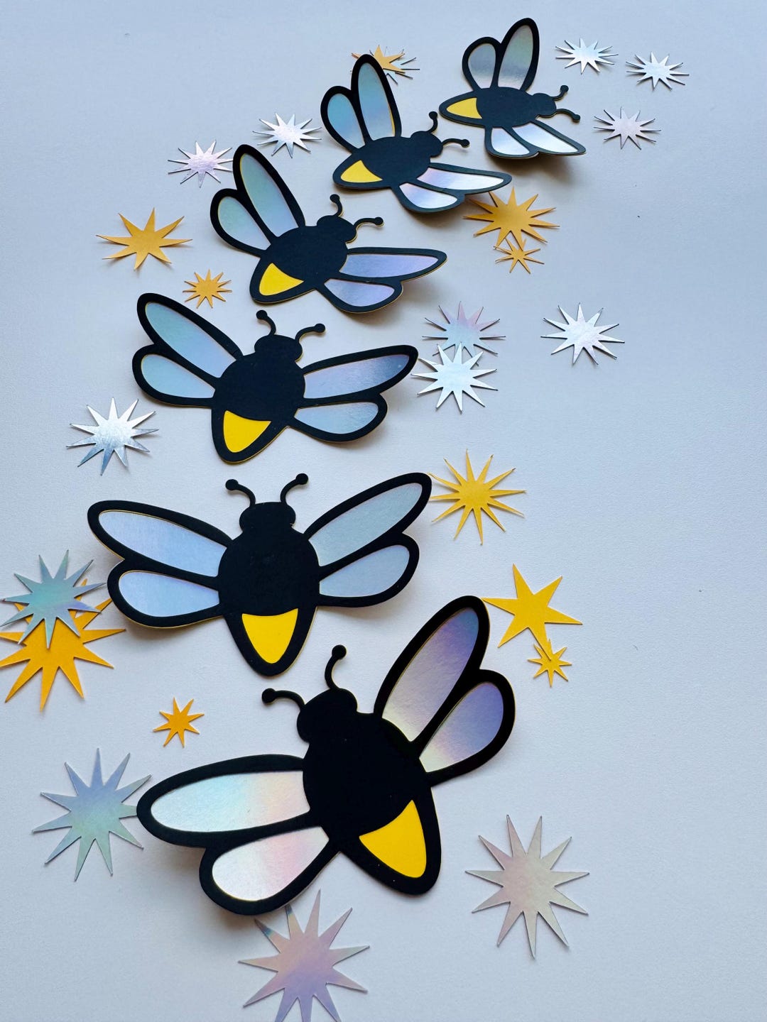 Paper Fireflies SVG Template: 3D Spring Decor (digital Download) - Etsy