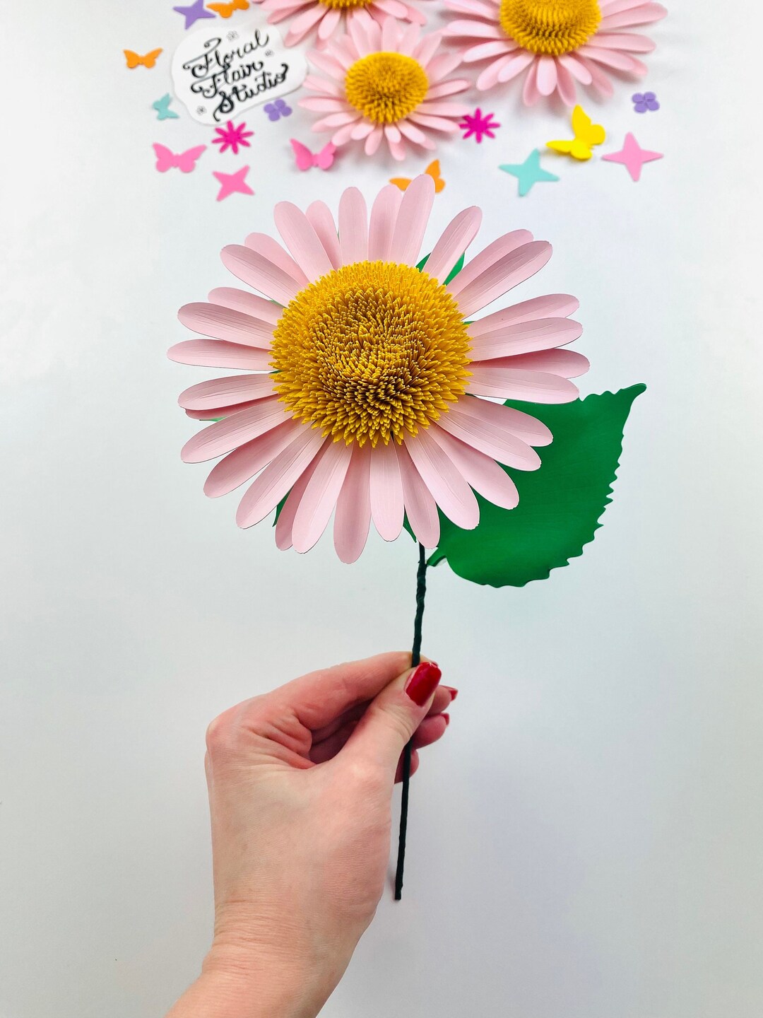 Paper Daisy SVG Template: Cricut, Spring & Easter Crafts (digital ...