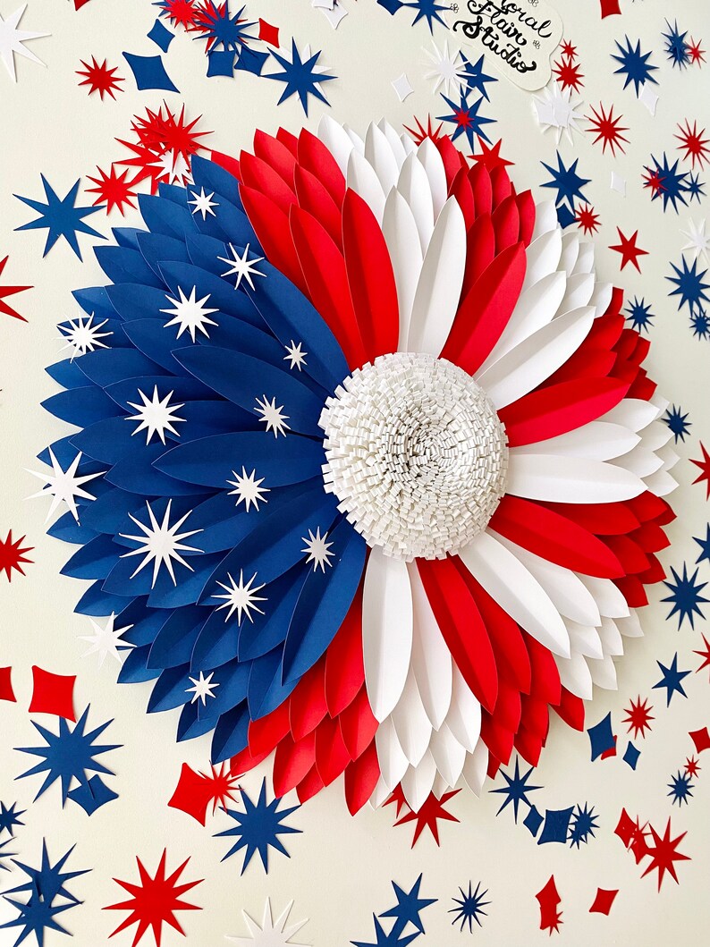 SVG Digital Template Paper Sunflower Spring Decor Paper - Etsy