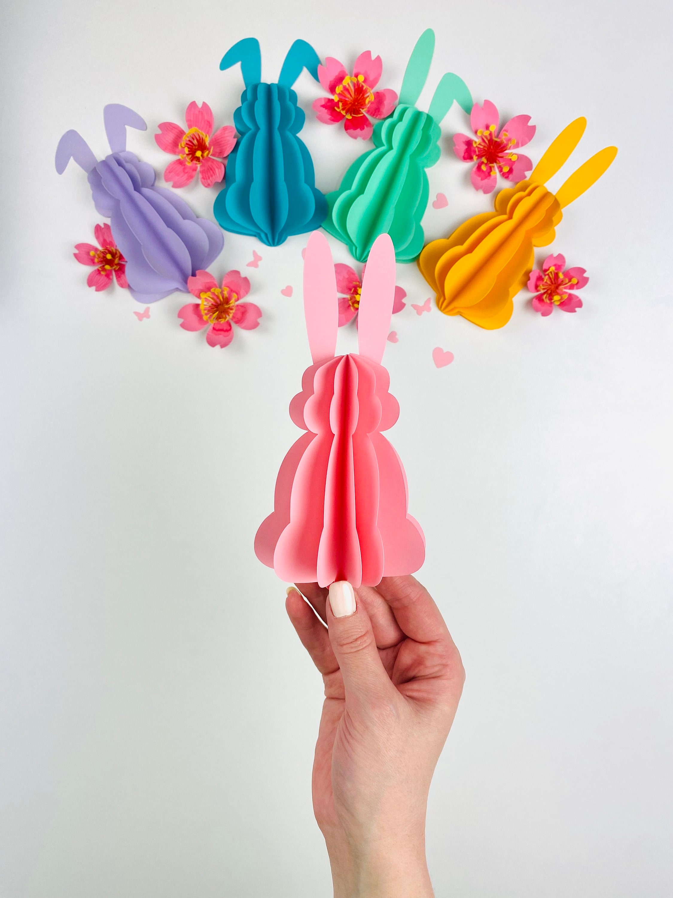 SVG Digital File 3D Bunny Template Spring Decor Paper - Etsy UK