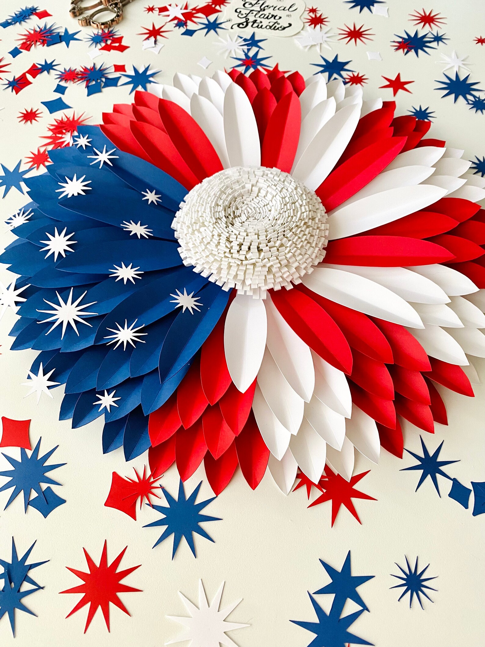 SVG Digital Template Paper Sunflower Spring Decor Paper - Etsy