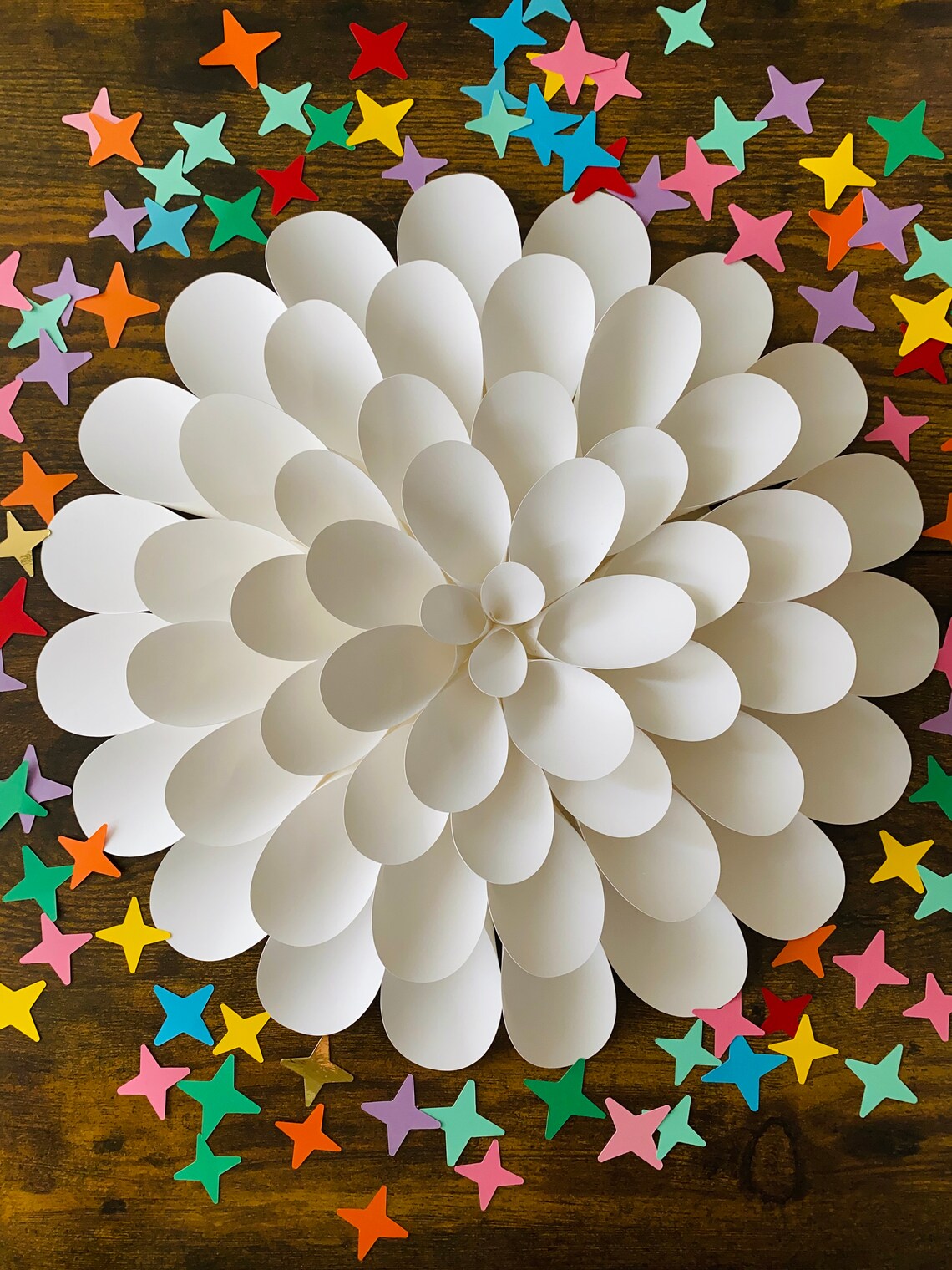 SVG Digital Template Paper Dahlia Spring Decor Paper Flower - Etsy