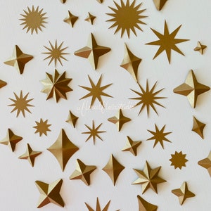 SVG Stars Christmas Decor, Paper Craft, Digital Template, Paper Décor ...