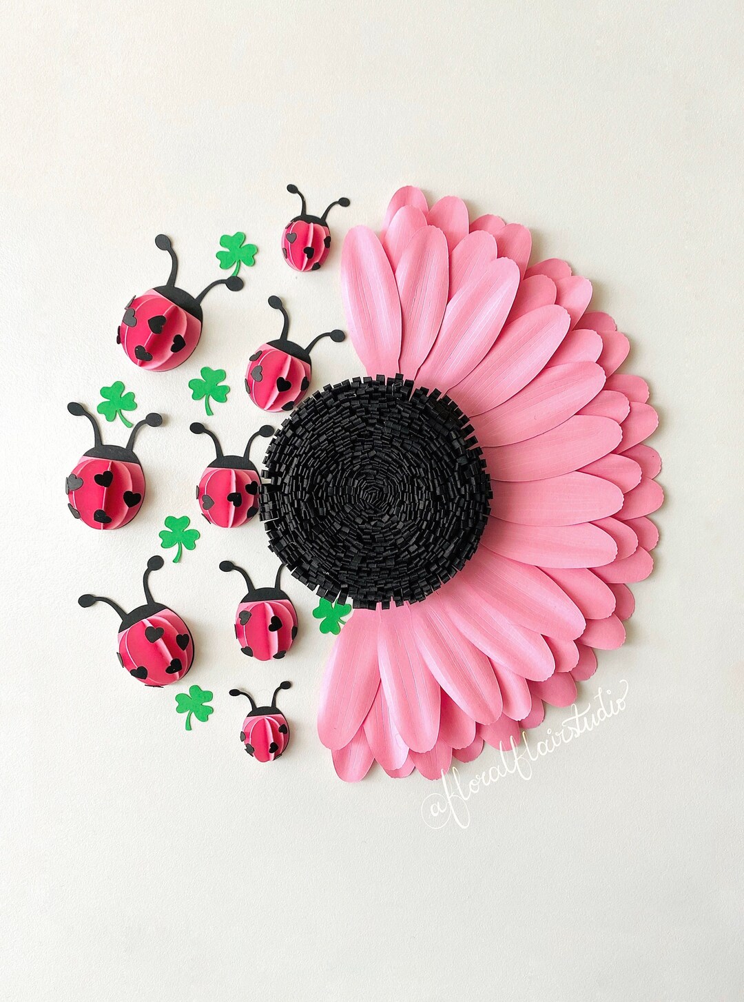 Paper Daisy Ladybug SVG Template: DIY Nursery Decor (digital File) - Etsy