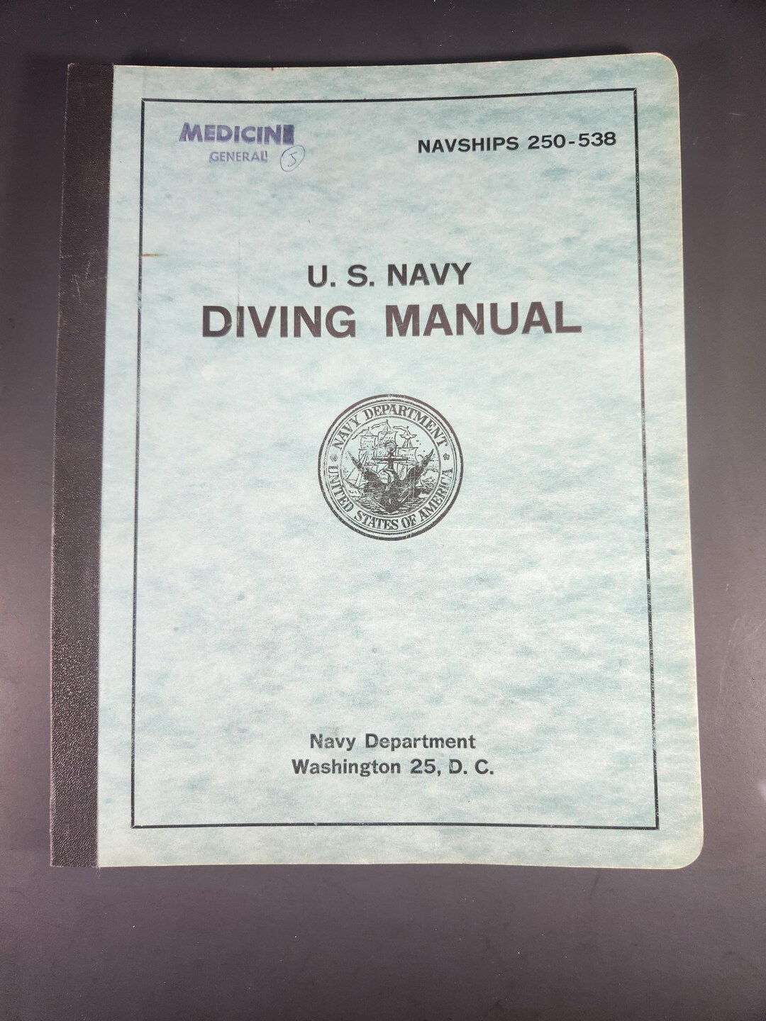 Last Draft/changes to 1958 U. S. Navy Diving Manual Navships 250-538 ...