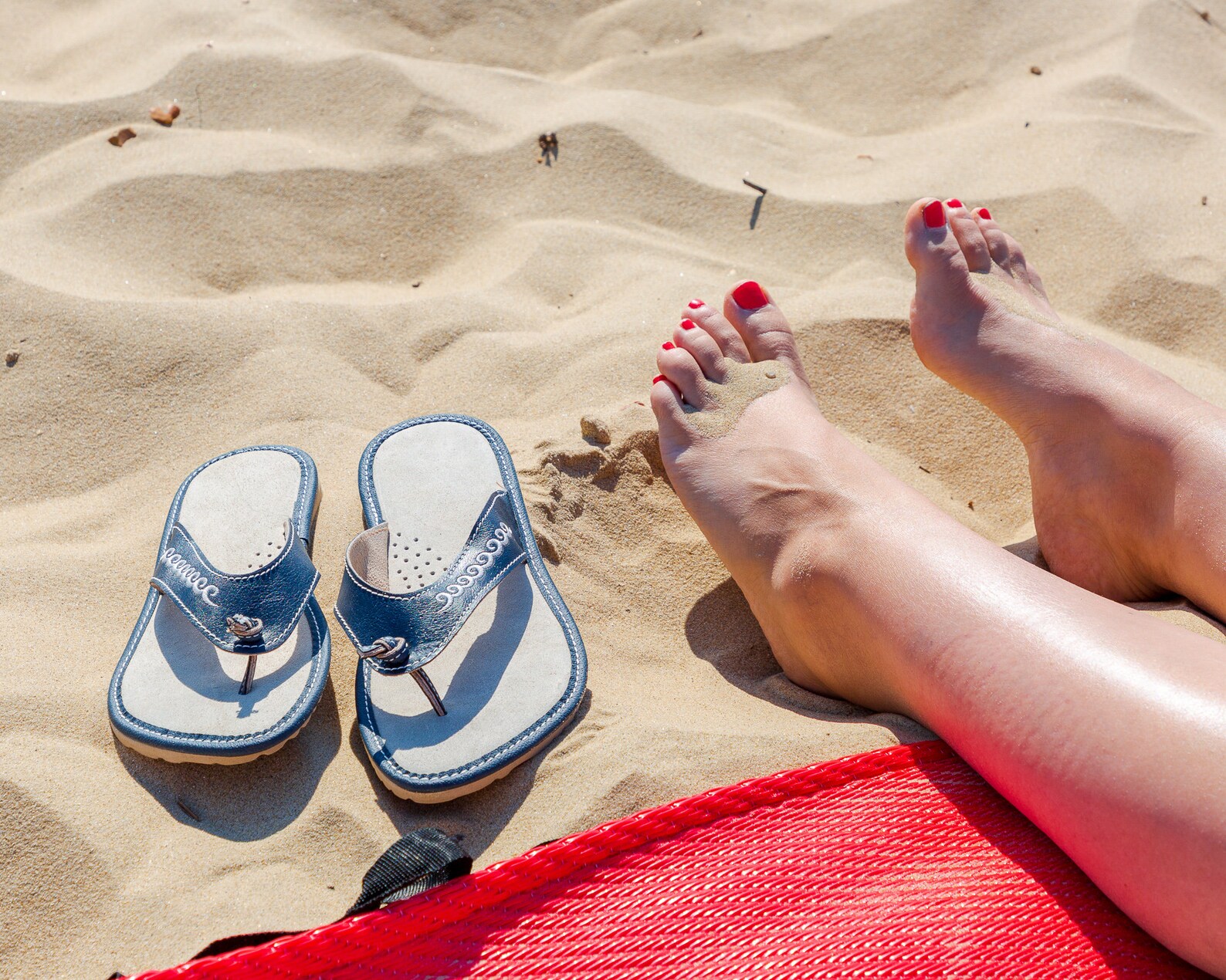 Womens Ladies Beach Summer Flip Flops Natural Leather Shoes | Etsy