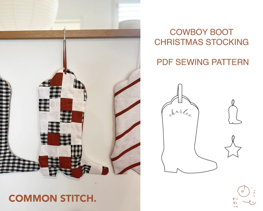 Cowboy Christmas Stocking - Digital Pattern - Etsy