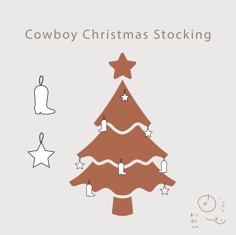 Cowboy Christmas Stocking - Digital Pattern - Etsy