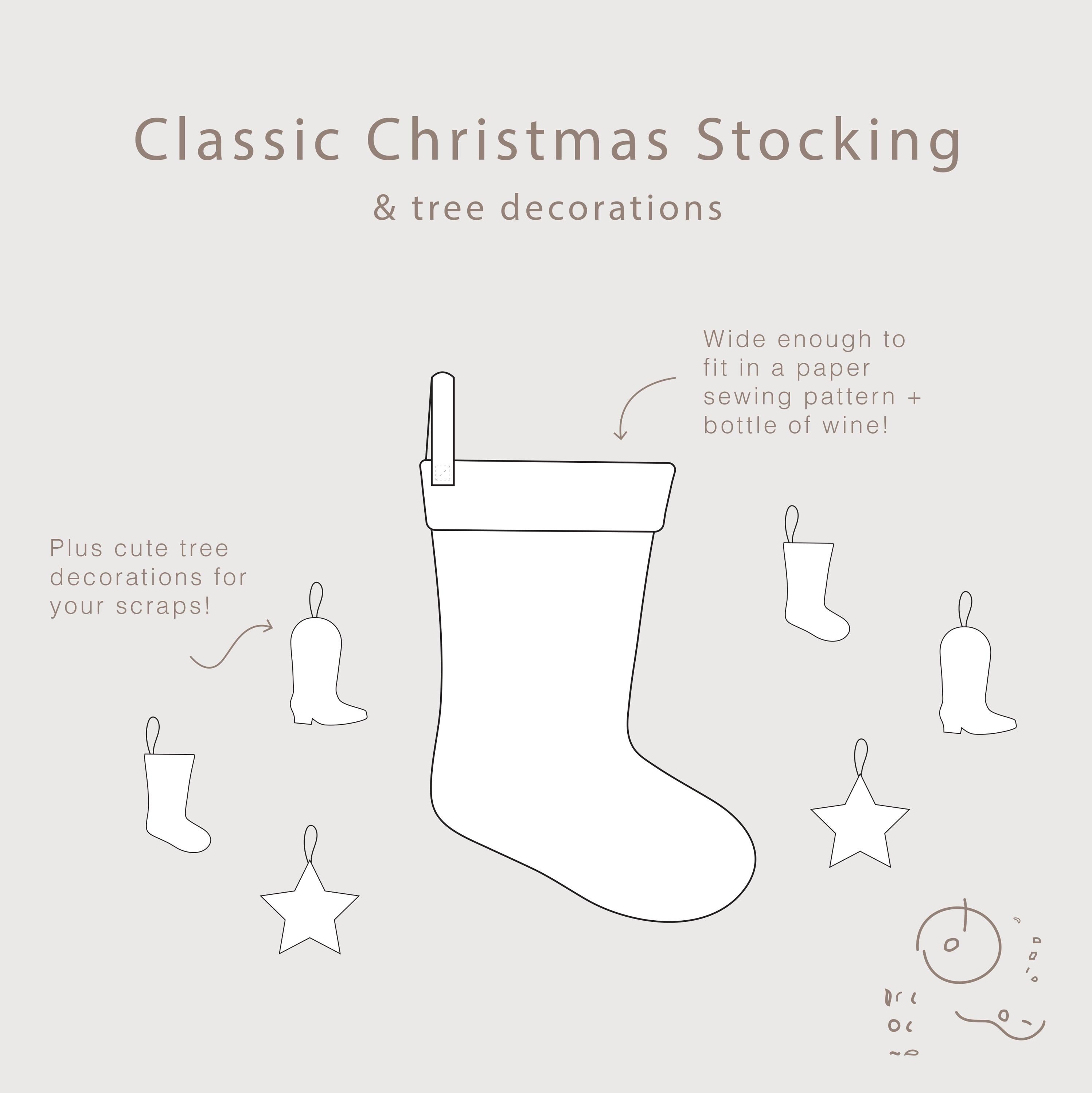 Classic Christmas Stocking - Digital Pattern - Etsy