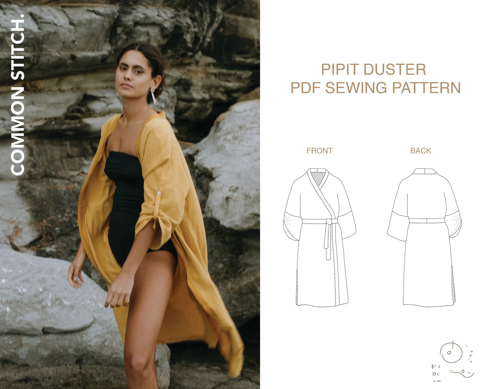Pipit Duster PDF Sewing Pattern - Etsy