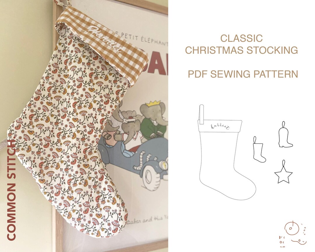 Classic Christmas Stocking - Digital Pattern - Etsy