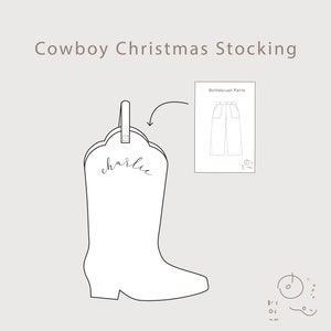 Cowboy Christmas Stocking - Digital Pattern - Etsy