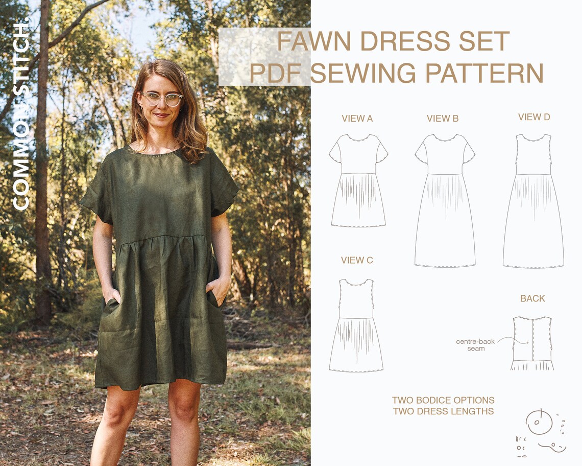 Fawn Dress Set Digital Sewing Pattern | Etsy