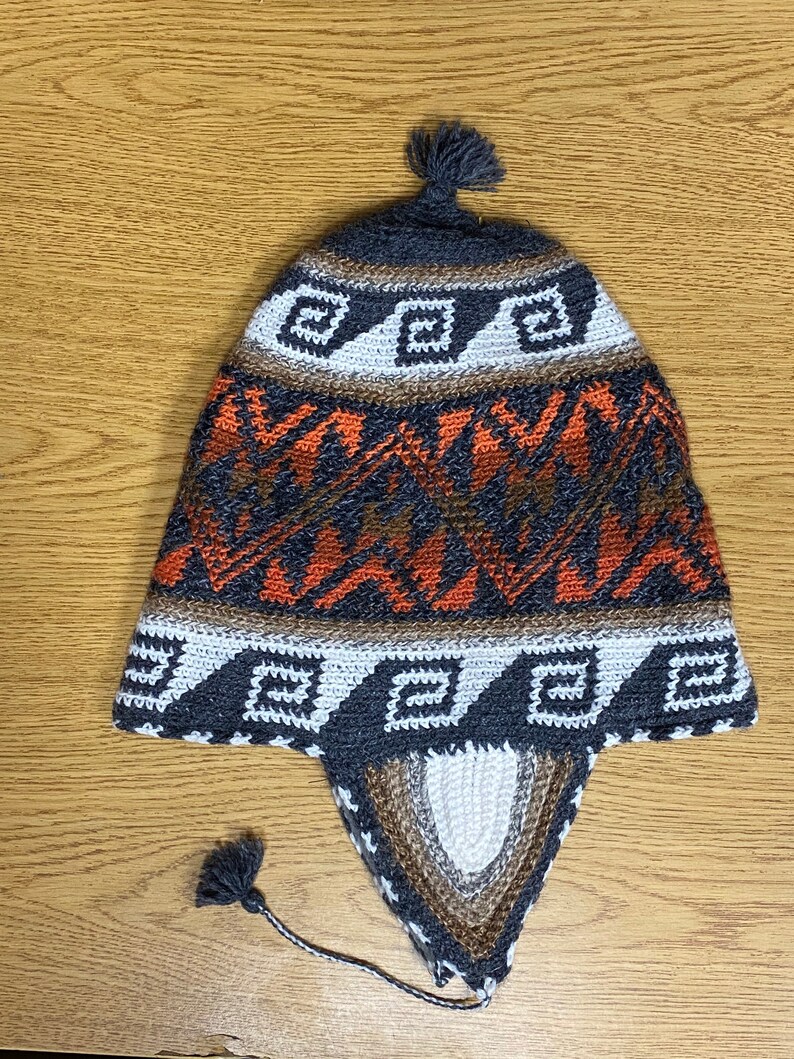 Alpaca Yarn Hand Crocheted Adult Chullo Hat - Etsy
