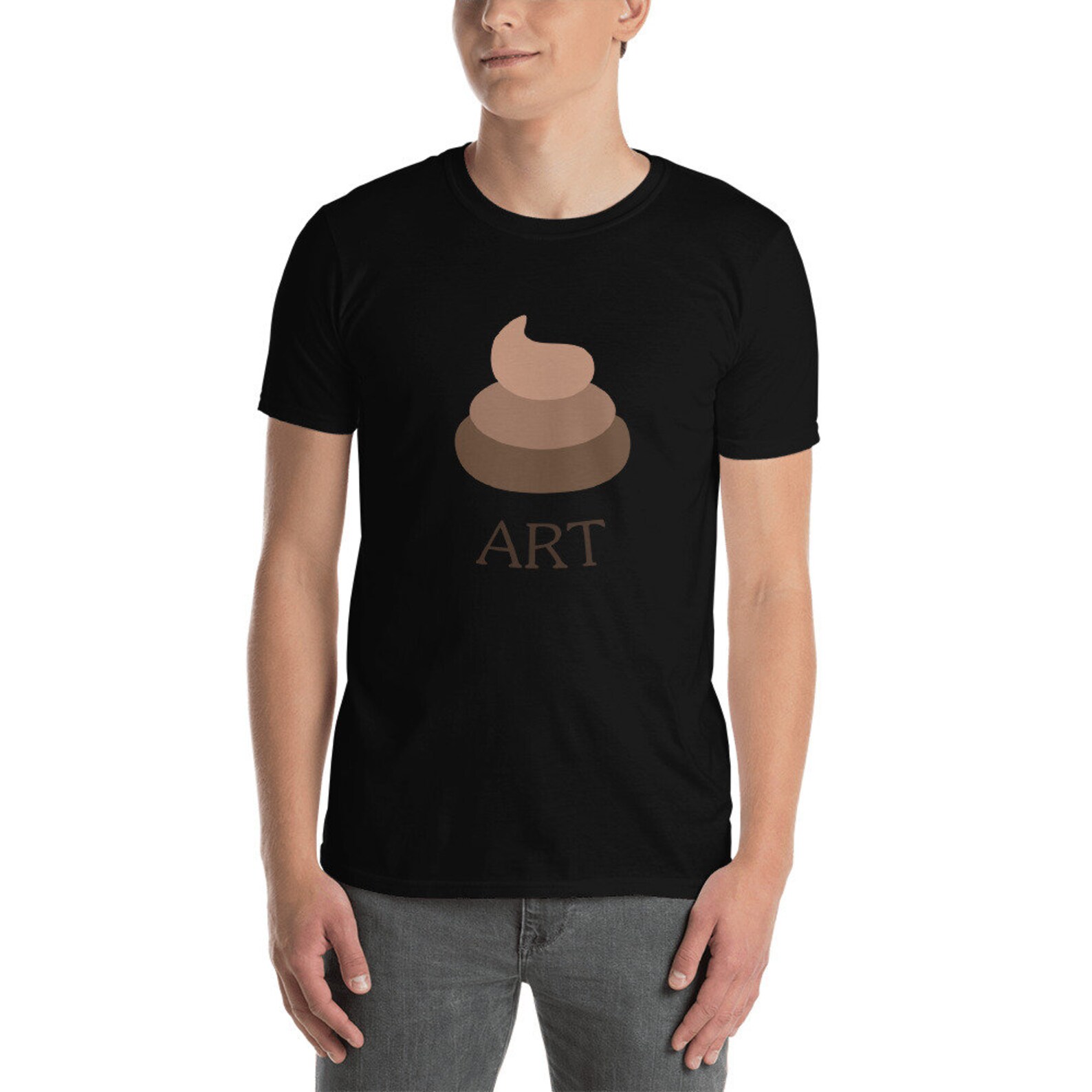 Short-sleeve Unisex T-shirt Poop Art Funny Satire - Etsy