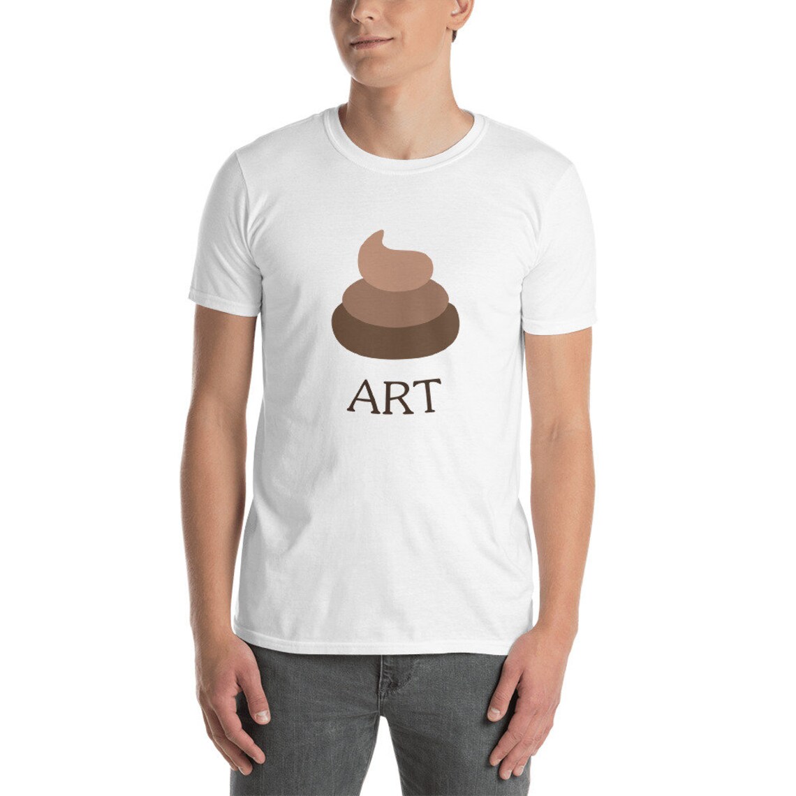 Short-sleeve Unisex T-shirt Poop Art Funny Satire - Etsy